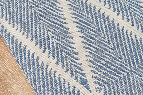 Erin Gates by Momeni River Beacon Denim Hand Woven Indoor Outdoor Area Rug, 7'6" X 9'6" size Mat for Living Room, Bedroom, Dining Room, Nursery, Hallways, and Home Office