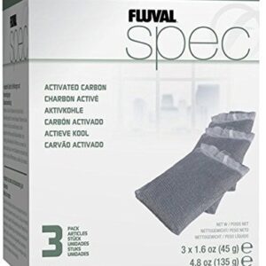 Fluval SPEC Replacement Filter Kit - Includes: Fluval SPEC Replacement Foam Filter Block, Fluval SPEC Biomax 2.1oz, and Fluval SPEC Carbon Filter Media - 3-Pack Bundle