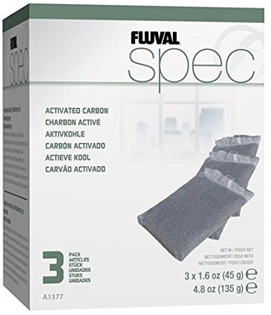 Fluval SPEC Replacement Filter Kit - Includes: Fluval SPEC Replacement Foam Filter Block, Fluval SPEC Biomax 2.1oz, and Fluval SPEC Carbon Filter Media - 3-Pack Bundle