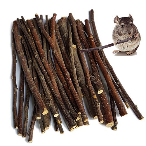 HANBEN Apple Sticks Pet Chew Toys for Chinchillas Rabbits Guinea Pig Squirrel Hamster (100g)