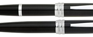 Cross Bailey Black Lacquer Ballpoint Pen & Selectip Rollerball Pen