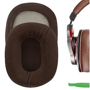 geekria comfort velour replacement ear pads for audio technica ath m50x, m50xbt, m50xbt2, m60x, m45, m35, m30, m20, ath-msr7 headphones ear cushions, headset earpads, ear cups repair parts (brown)