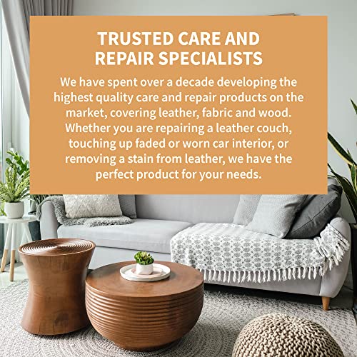 Furniture Clinic Leather Easy Restoration Kit | Includes Leather Recoloring Balm & Leather Cleaner, Sponge & Cloth | Restore & Repair Sofas, Car Seats & More (Dark Brown)