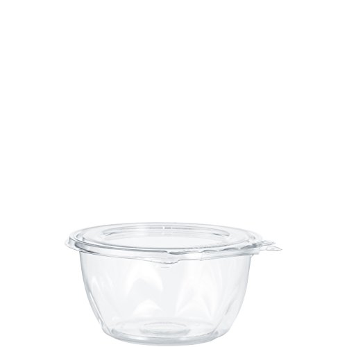 DART CTR16BF 16 oz. Pet Hinged Bowl, Flat Lid, PET, Clear (Pack of 240)