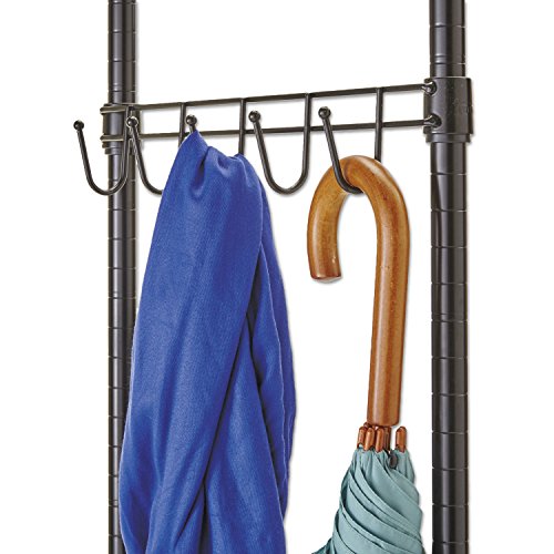 Alera GR364818BL Wire Shelving Garment Rack, Coat Rack, Stand Alone Rack, Black Steel w/Casters