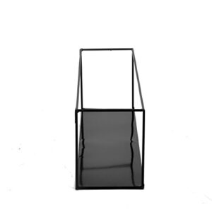 WHW Whole House Worlds Industrial Chic Rectangle Floating Shelves, 2 Wall Mounted Pieces, Black Iron, Various Sizes