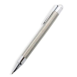 LACHIEVA LUX Stylish Wire Weave Metal Click Ballpoint Pen, Retractable Ballpoint Pen with Nice Gift Box Pack for Writing, Everyday Use (2 Refills)