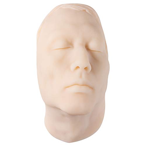 Injection Training Mannequin Face Model Head Model for Micro-Plastic Teaching, Practice Training to Medical Student, Doctor, Esthetician