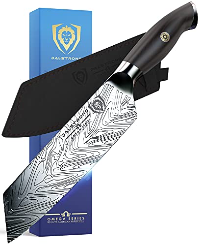 Dalstrong Santoku Knife - 7 inch - Omega Series - BD1N-V Hyper Steel Kitchen Knife - G10 Woven Fiberglass Handle - Razor Sharp Knife - Leather Sheath Included