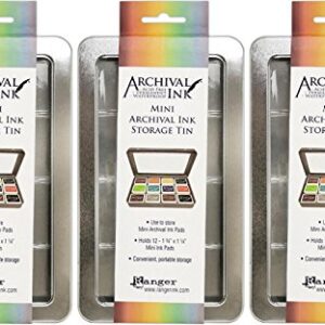 Ranger Mini Archival Ink Storage Tins - Pack of 3 Tins