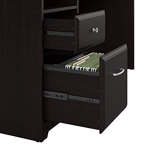 Bush Furniture Cabot 60W Computer Desk with Drawers in Espresso Oak