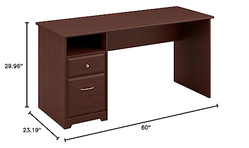 Bush Furniture Cabot 60W Computer Desk with Drawers in Harvest Cherry