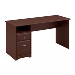 bush furniture cabot 60w computer desk with drawers in harvest cherry