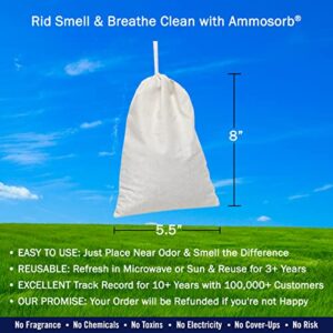 AMMOSORB Reusable Ammonia Odor Eliminator Deodorizer Pouch: Treats 150 Sq. Ft.