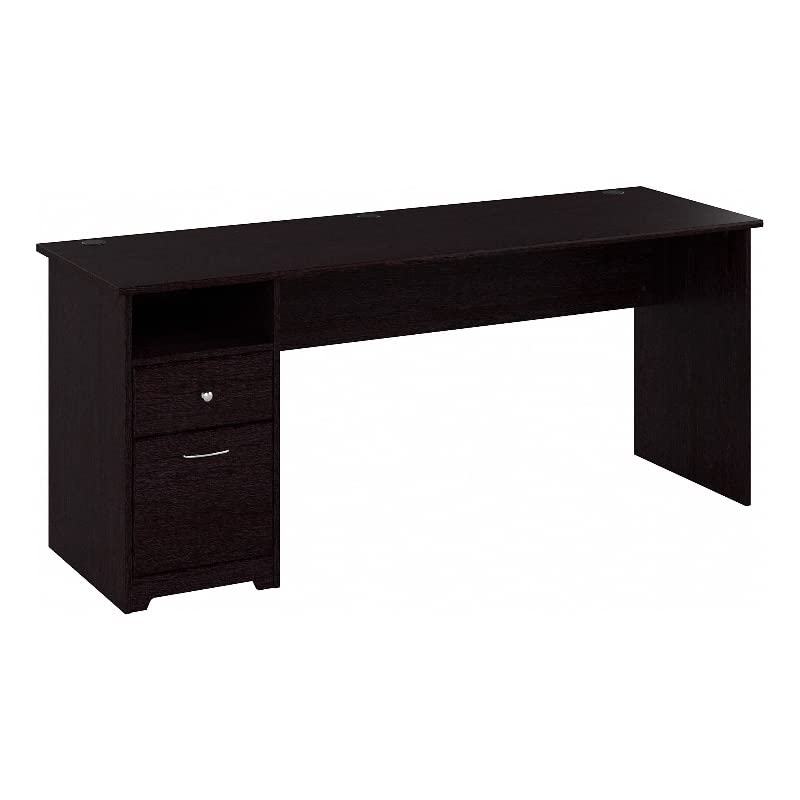 Bush Furniture Cabot 72W Computer Desk with Drawers in Espresso Oak