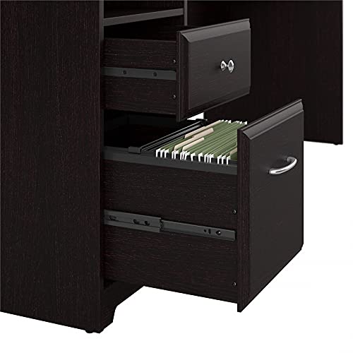 Bush Furniture Cabot 72W Computer Desk with Drawers in Espresso Oak