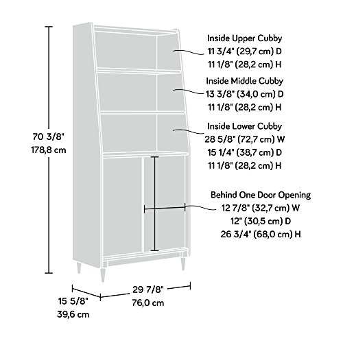 Sauder Harvey Park, 3 tier Bookcase, Grand Walnut finish