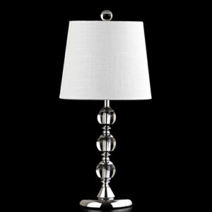 JONATHAN Y JYL2026A Hudson 20" Crystal Mini LED Table Lamp Traditional,FrenchCountry,Transitional for Bedroom, Living Room, Office, College Dorm, Coffee Table, Bookcase, Clear/Chrome