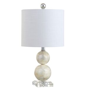 JONATHAN Y JYL1023A Bailey 19" Seashell LED Table Lamp, Coastal, Cottage, Transitional, Modern, Elegant, Office, Living Room, Family Room, Dining Room, Bedroom, Hallway, Foyer, Ivory