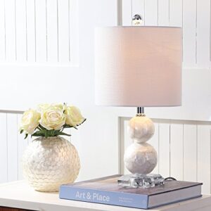 JONATHAN Y JYL1023A Bailey 19" Seashell LED Table Lamp, Coastal, Cottage, Transitional, Modern, Elegant, Office, Living Room, Family Room, Dining Room, Bedroom, Hallway, Foyer, Ivory