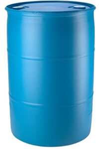 55 gallon blue water barrel | solid mold |2 inch bung holes, good for long term drinking water use | bpa free