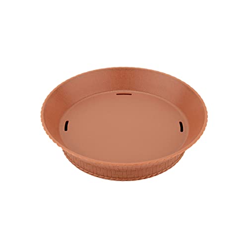 G.E.T. RB-892-TER Round Serving Basket with Base, 9", Terra Cotta (Set of 12)