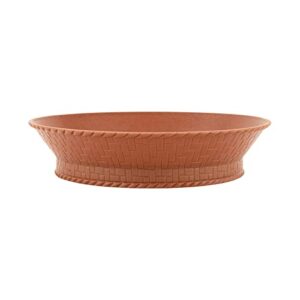 G.E.T. RB-892-TER Round Serving Basket with Base, 9", Terra Cotta (Set of 12)