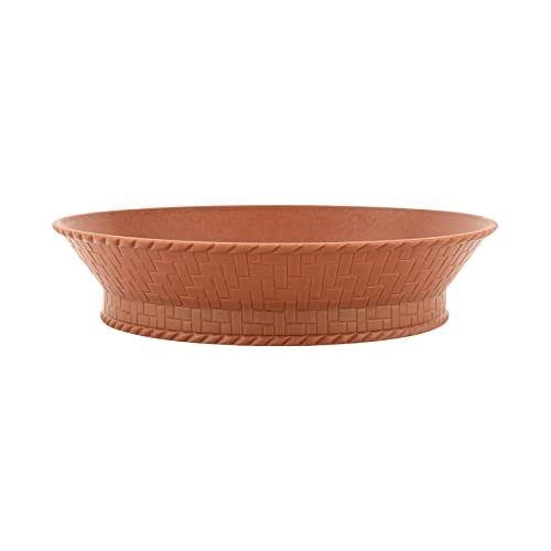 G.E.T. RB-892-TER Round Serving Basket with Base, 9", Terra Cotta (Set of 12)