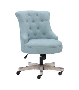 linon amzn0240 talia light blue office chair, gray