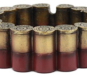 Ebros Rustic Western 12 Gauge Shotgun Shells Round Cigarette Ashtray Figurine 4.5"Diameter for Marksmen Hunting Country Old World Outdoor Lovers and Fans Decorative Ashtrays