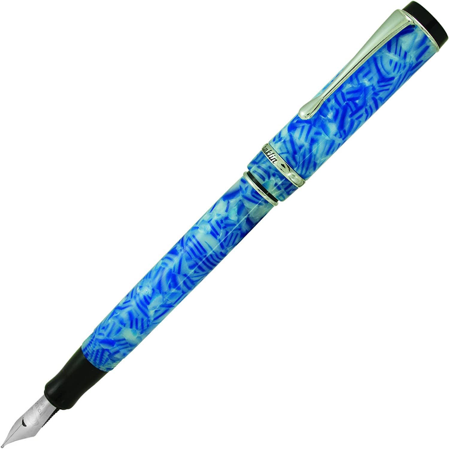 Conklin Duragraph Fountain Pen - Broad Nib Fountain Pen, Ice Blue (CK71350: CK7154)