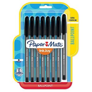 paper mate inkjoy 100st ballpoint stick pens, medium point, black ink, pack of 8