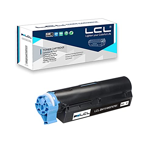 LCL Compatible Toner Cartridge Replacement for OKI B411 B431 44574701 4000 Pages B411D B411DN B431D B431DN MB491 MB461 MB471 MB471W (1-Pack Black)