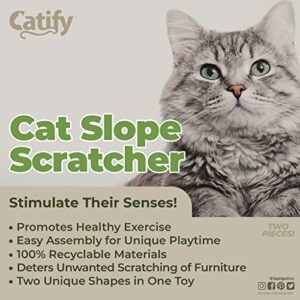 Catify by Best Pet Supplies, Inc., Inc., Inc., Slope Cat Scratcher with Catnip (2 Pack), One Size (CTM-08-02)