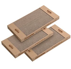 best pet supplies catify cat scratcher pad - wide (3 pack)