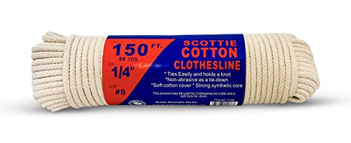 #8 1/4" x 150 ft Scottie Cotton Clothesline