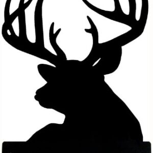 The Metal Peddler Buck Head Deer Key Rack Hanger - Small 6 inch Wide - Made in USA; Wall Mount Gift for Wildlife Lovers