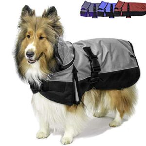 Derby Originals Ruff Pup 1200D Ripstop Waterproof Reflective Winter Dog Coat with Neck Cover and Harness Compatible Opening 220G - 17