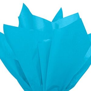 Turquoise Tissue Paper – 48 Sheets - 20 Inch x 30 Inch – for Gift Bags, Gift Wrapping, Flower, Party Decoration, Pom Poms - Premium Quality Tissue Paper Made in USA by A1 bakery supplies Made in USA