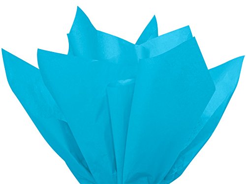 Turquoise Tissue Paper – 48 Sheets - 20 Inch x 30 Inch – for Gift Bags, Gift Wrapping, Flower, Party Decoration, Pom Poms - Premium Quality Tissue Paper Made in USA by A1 bakery supplies Made in USA