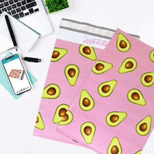 Pack It Chic - 10X13 (100 Pack) California Avocados Poly Mailer Envelope Plastic Custom Mailing & Shipping Bags - Self Seal