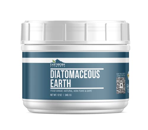 Earthborn Elements Diatomaceous Earth (12 oz), Resealable Bucket, Pure Freshwater Amorphous Silica