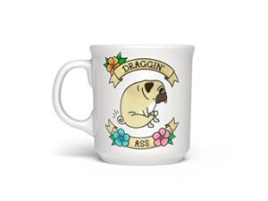 genuine fred draggin genuine fred say anything mug, 16 ounces, white