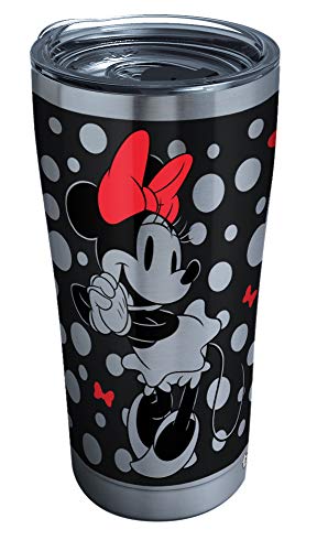 Tervis Disney Minnie Mouse Silver Triple Walled Insulated Tumbler Travel Cup Keeps Drinks Cold & Hot, 20oz, Stainless Steel