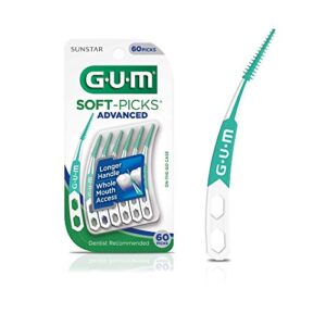 gum - 6504r6 soft-picks advanced dental picks, 60 count (pack of 6)