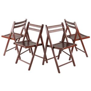 Ergode Robin 4-Pc Folding Chair Set Walnut