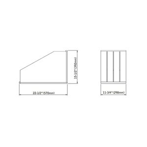 Dowell 4D007 TD3 Wooden Vertical Tray Divider Organizer with 3 Section for 12" Cabinets