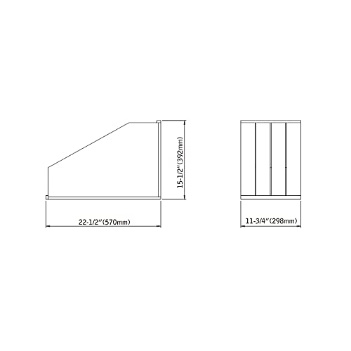 Dowell 4D007 TD3 Wooden Vertical Tray Divider Organizer with 3 Section for 12" Cabinets