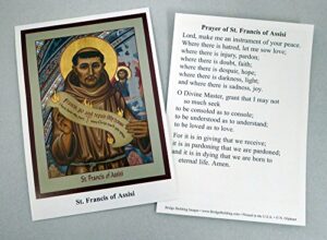 st. francis of assisi peace prayer cards - set of 100