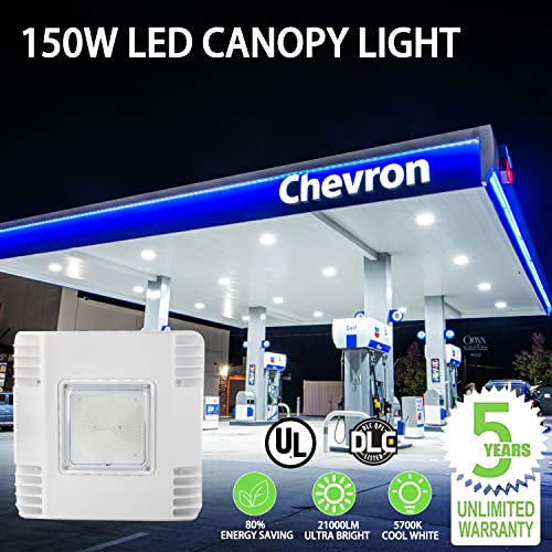 LED Surface Mount Canopy Light - Direct Mount Parking Garage Gas Station Light (150w 5700K-1 Pack)